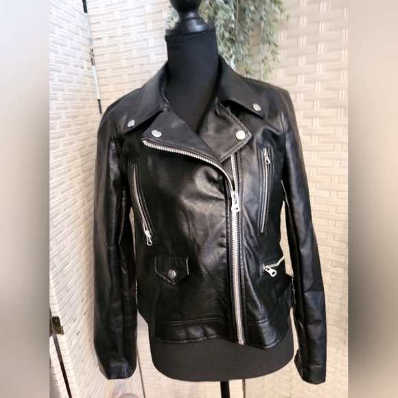 Love Tree | Jackets & Coats | Love Tree Large Black Vegan Leather ...